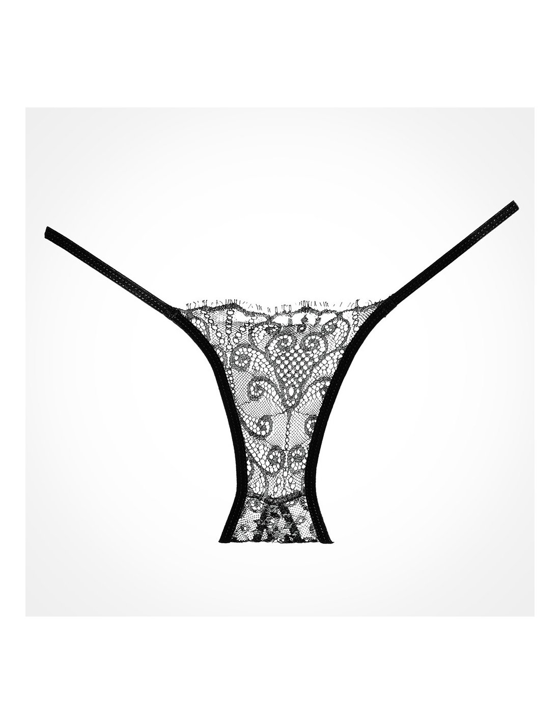 Culotte noire ouverte Allure - String et Boxer sexy - Acheter Strin...